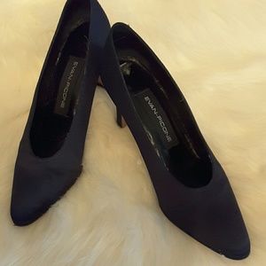 Evan Picone | Shoes | Evan Picone Blue Satan Heel Shoes | Poshmark